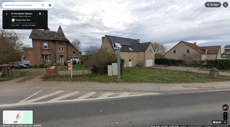 Radar Fixe 50 km/h Cortil-Noirmont - 14-Brabant wallon - Rue Gaston Delvaux